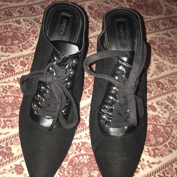 Forever 21 | Shoes | Forever 2 Black Suede Lace Up Heels | Poshmark
